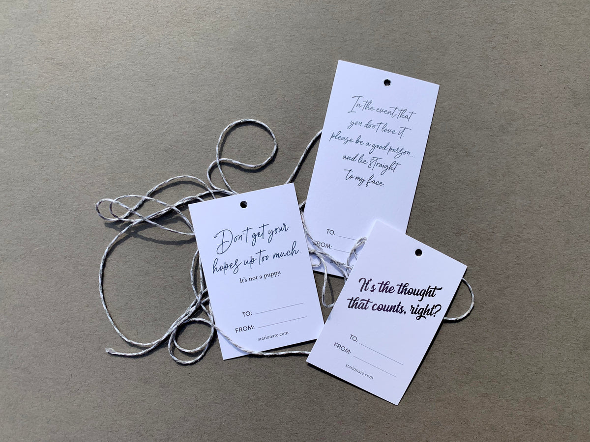 Hanging and Sticker Gift Tags for all occasions