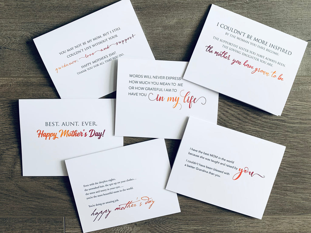 Meaningful Ladies Notecards | 6 designs | Stationare