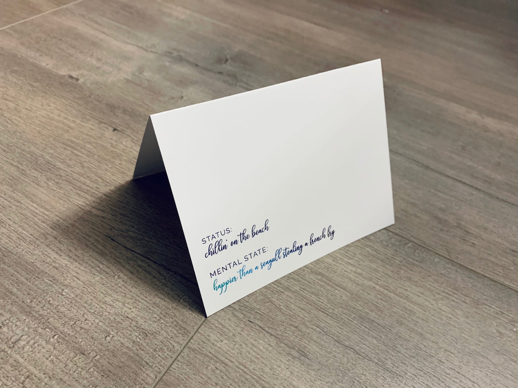 Funny Beach-themed Notecards | 6 designs | Stationare